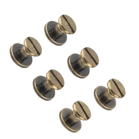 Flat Head Rivets, 20pcs Flat Head Copper Brass Flat Rivets Screws Nuts ...