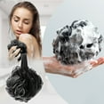 Trianu 1 Pack Large Shower Loofah Sponge, Mesh Bulk Pouf Sponge Bath ...