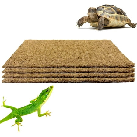 4 Packs Pet Terrarium Liner Reptile Mat-16X10 Inch Natural Coconut ...