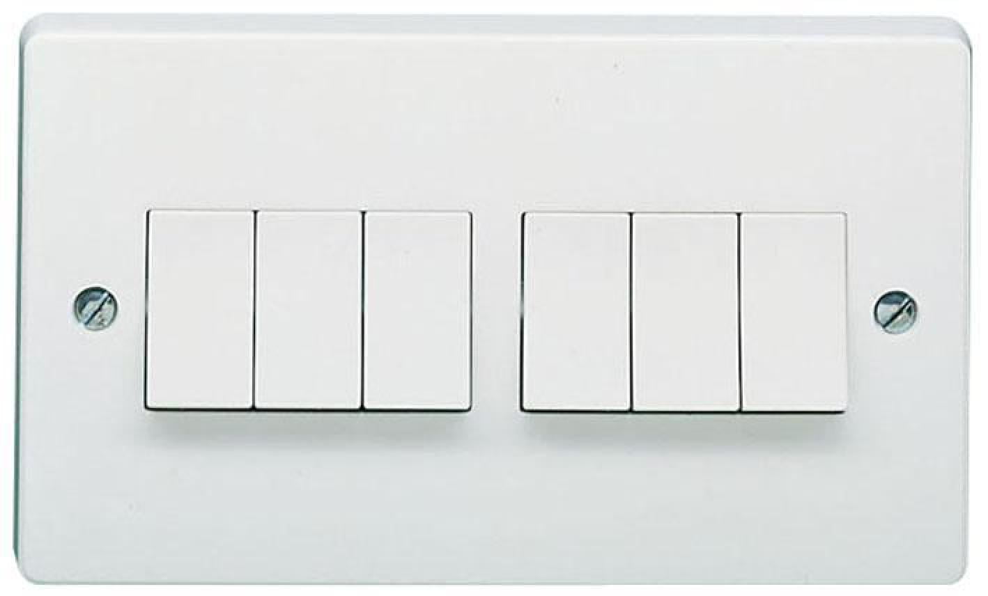 CRABTREE - 1 Gang 2 Way SP Retractive Switch marked Press To Exit ...