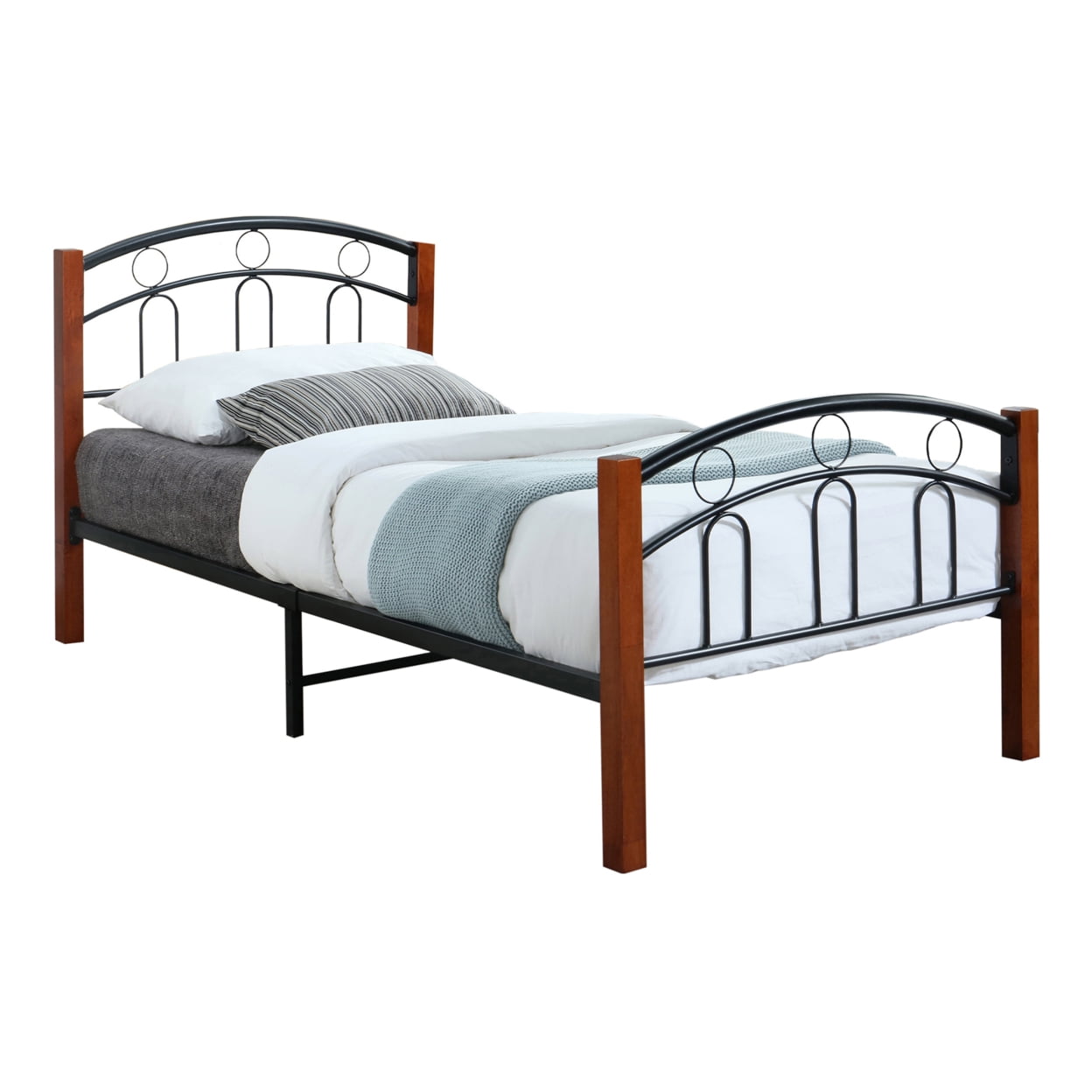 Home Bedroom Furniture Hercules Twin Size Platform Metal Bed Frame ... Home Bedroom Furniture Hercules Twin Size Platform Metal Bed Frame ...