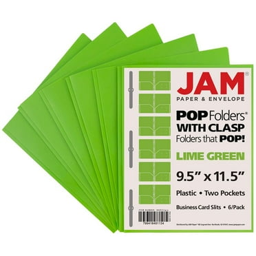JAM Paper Heavy Duty Plastic 2 Pocket Presentation Folders, Black, 6 ...