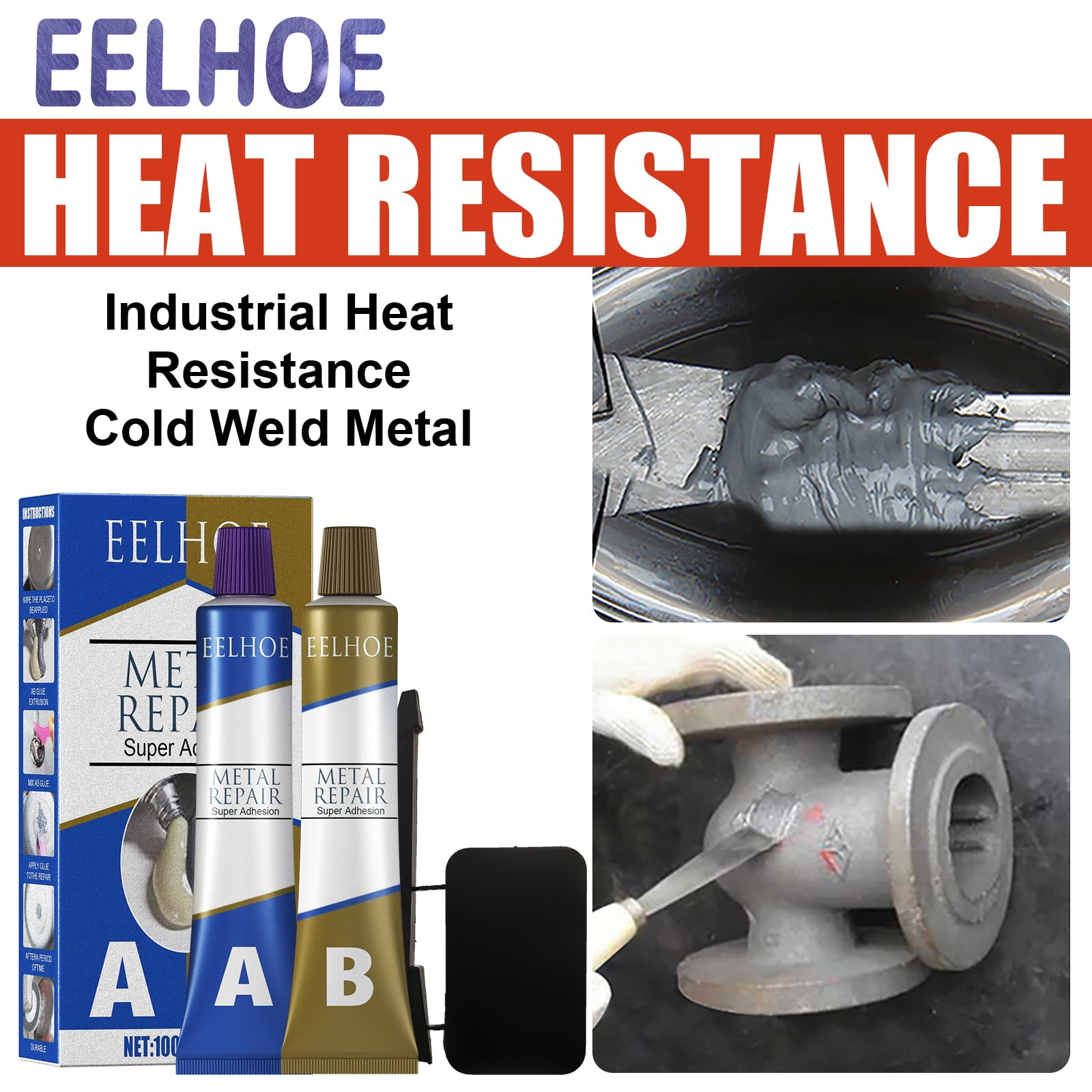 Heat Resistant Metal Repair Glue - 2 Bottles, 100g Liberia | Ubuy