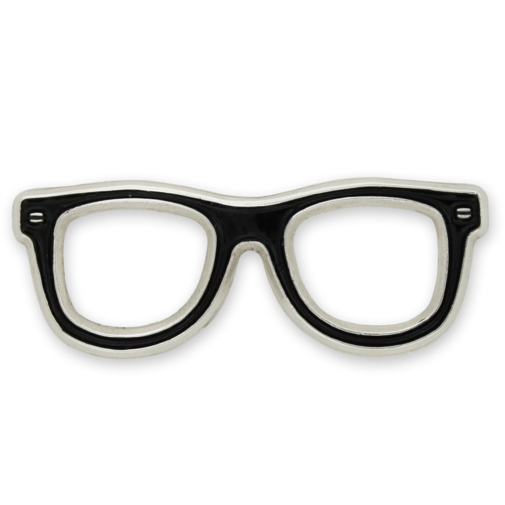 Pinmarts Black Glasses Frames Enamel Lapel Pin Optometry Eye Doctor T