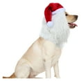 Pet Lions Wigs Santa Hat Beard Dog Costume For Christmas Photos Family ...