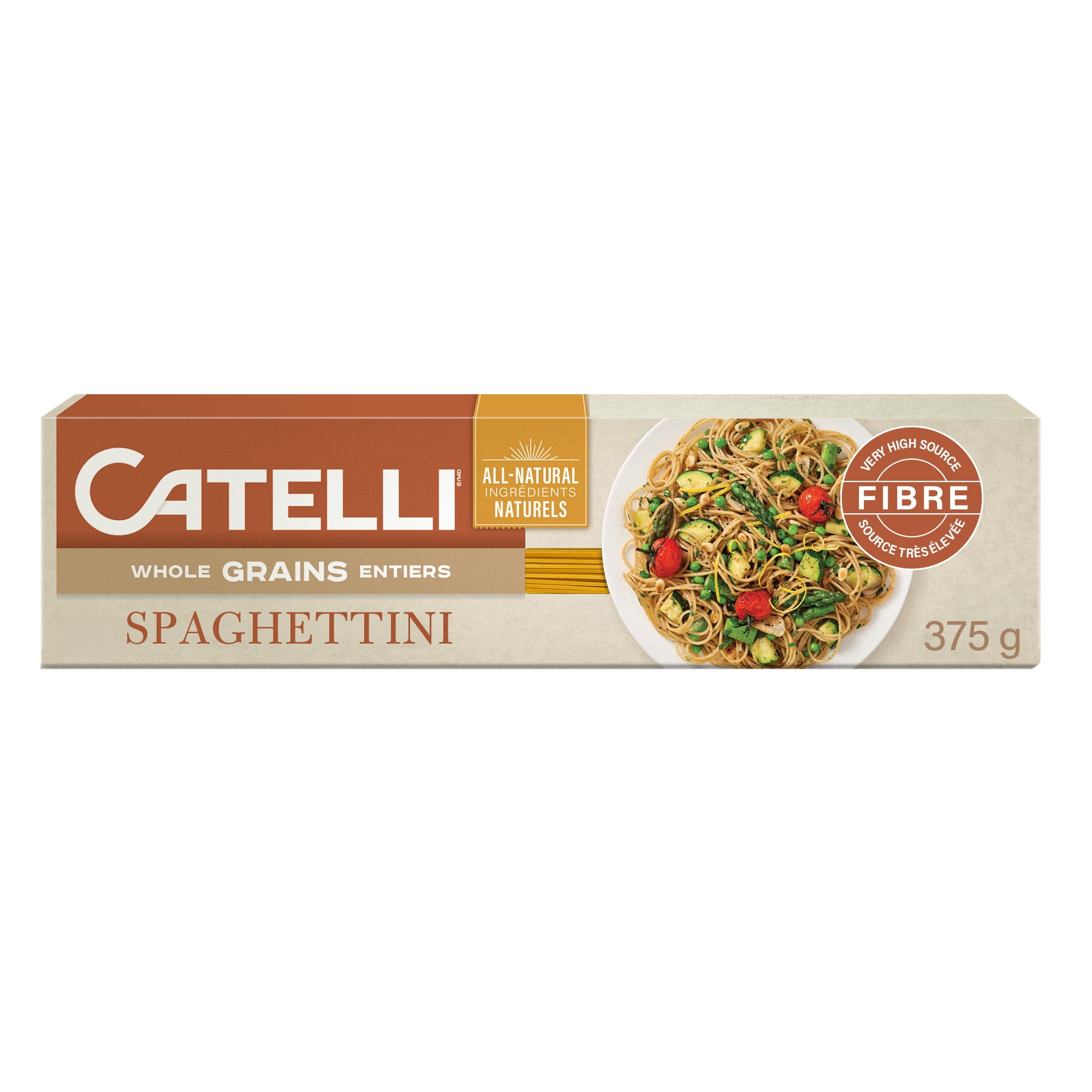 Click here for Catelli Whole Grains  Spaghettini Pasta 375 G prices