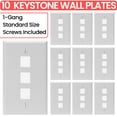 Keystone Wall Plate Jack Insert RJ45 CAT5e CAT6 White Face Plate LOT ...