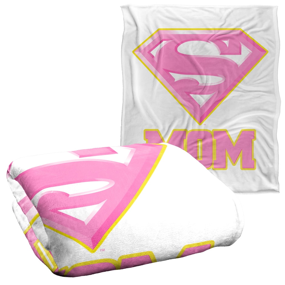 Superman - Logo Blanket, 50"x60" Super Mom Pink Silky Touch Super Soft ...