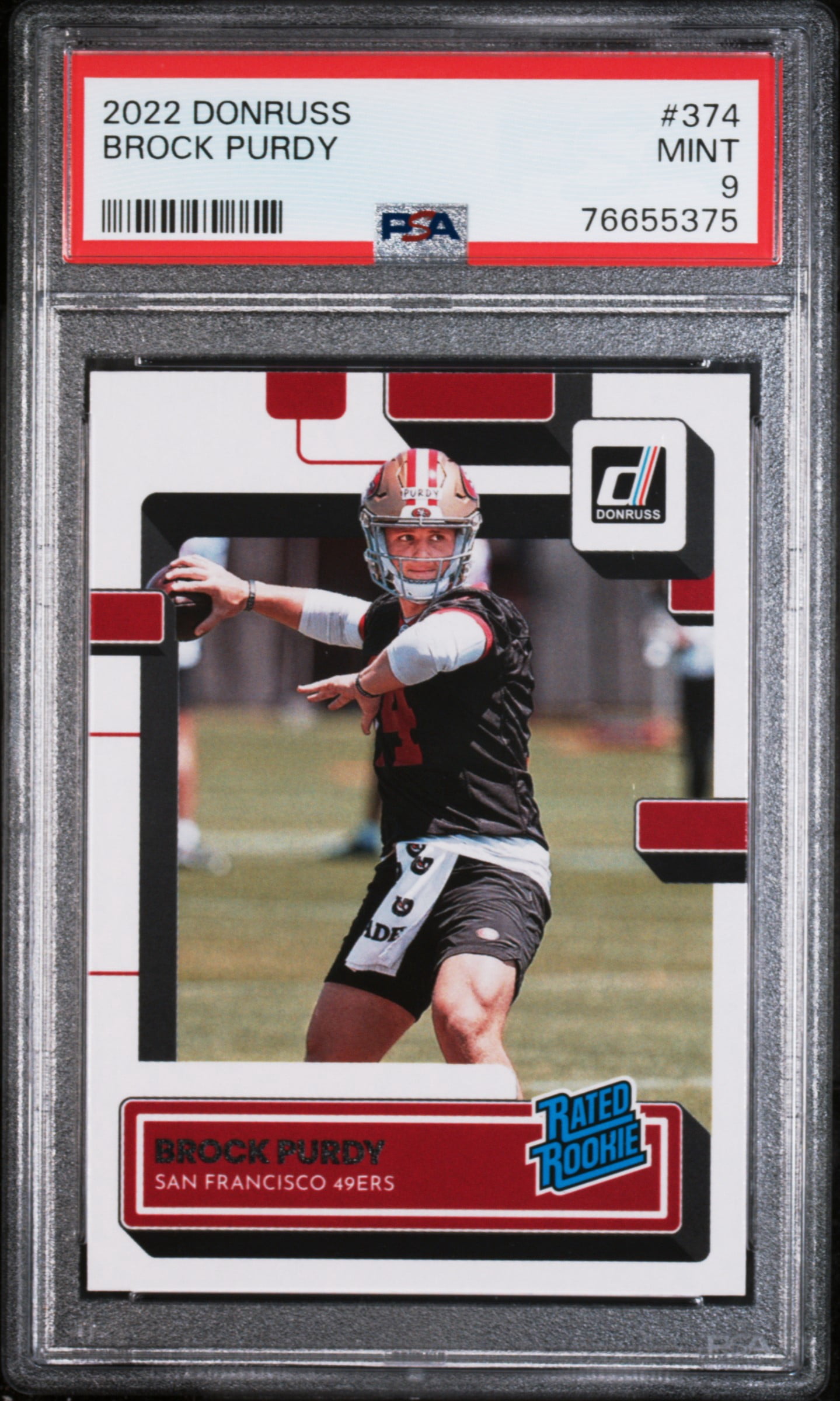 2022 Panini Donruss Brock Purdy #374 Rookie PSA 9 - Walmart.com