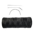 YIJU Black Hair Sewing Thread, Cotton Weaving Decor Thread for Sew-In ...