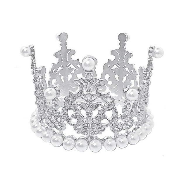 Cake Crown Topper Mini Birthday Crown Cake Topper Pearl Tiara Princess ...