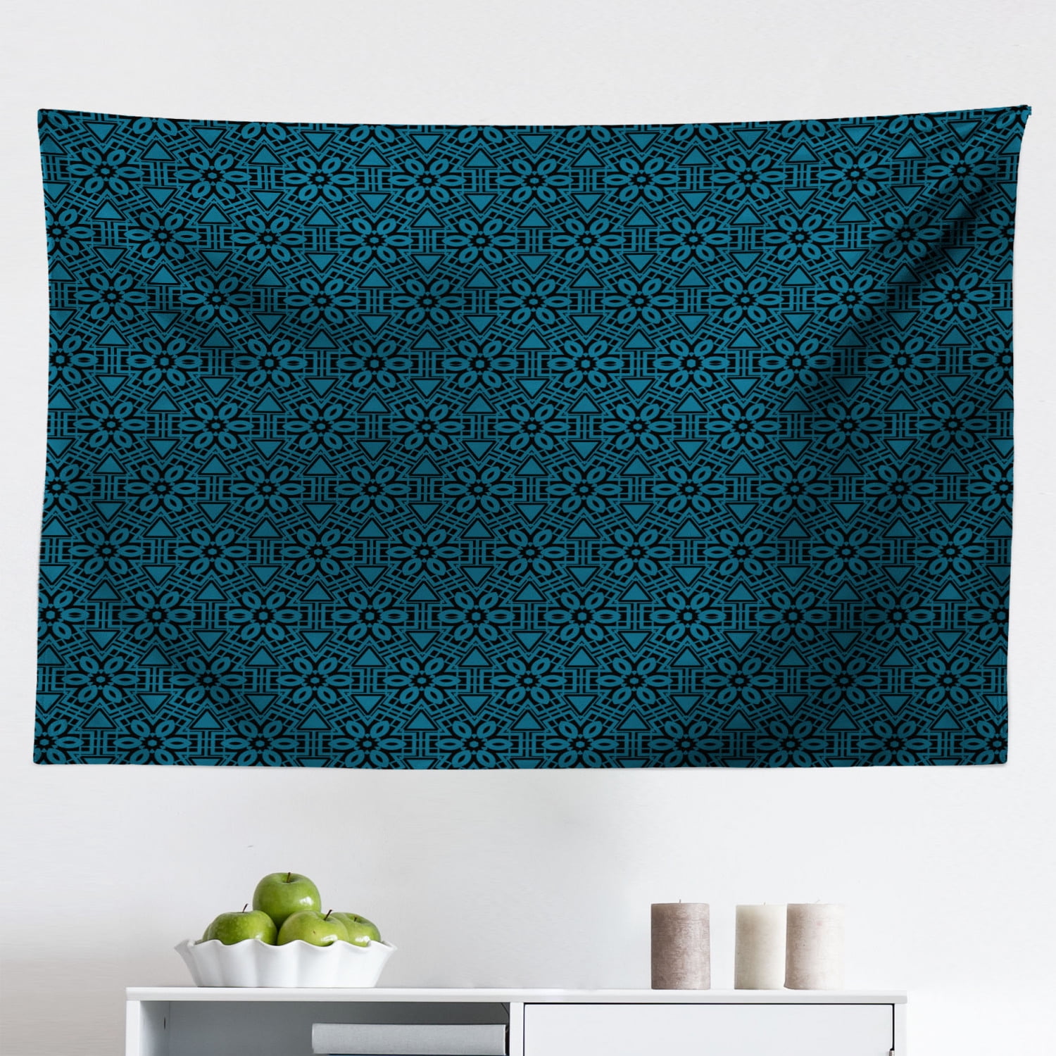 Geometric Tapestry, Modern Continuous Design Circles Chains Art ...