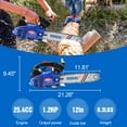 Gas Chainsaw 12 in. Professional Chainsaw 25.4 CC 2-Cycle Lightweight ...