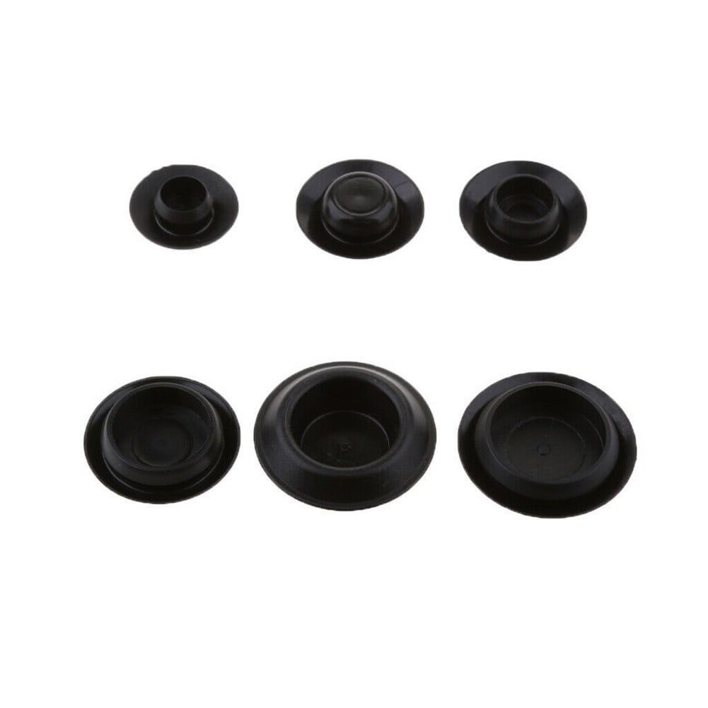 Mduoduo 60 Piece Flush Mount Black Plastic Hole Plug Assortment Auto