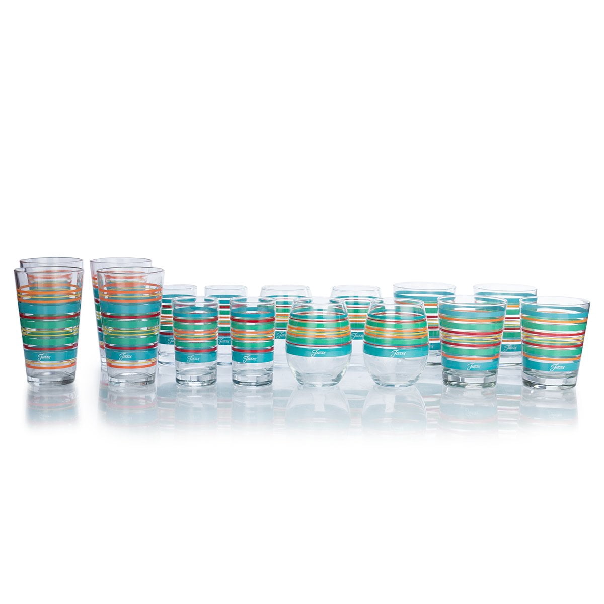 Fiesta® Drinkware Set of 16 | Rainbow Radiance - Walmart.com