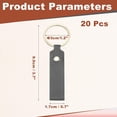 PU Leather Keychain Blanks Bulk Laser Engraving Key Fob Kit with Rings ...