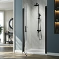 Sunny Shower Semi Frameless Hinged Pivot Swing Shower Door 36 In W X