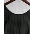 Black Woven Sleeveless Round Neck A-Line Ruffle Hem Mini Dress With ...