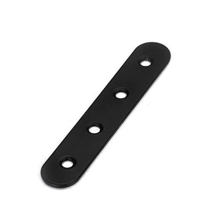 Set of 12 Flat Perforated Assembly Legs 100x20x3mm Black Iron Metal ...