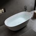 69'' Freestanding Bathtub Resin Stone Soaking Bathtub Solid Surface ...