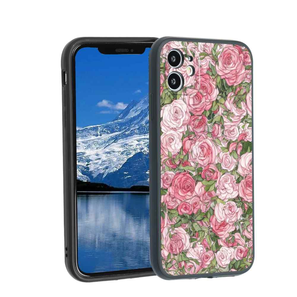 Compatible with iPhone 12 Phone Case, Roses-313 Case Silicone ...