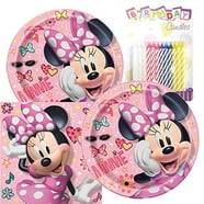 Party City Minnie Mouse Forever Tableware for 16 Guests, Disney Plates ...