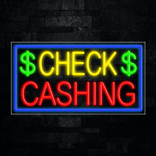 Check Cashing-LED Neon Sign 33"L x 18"H #31276 - Walmart.com