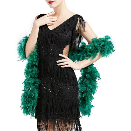 90g 6.5 ft Chandelle Feather Boa Gatsby Marabou Feather Boa 1920s ...
