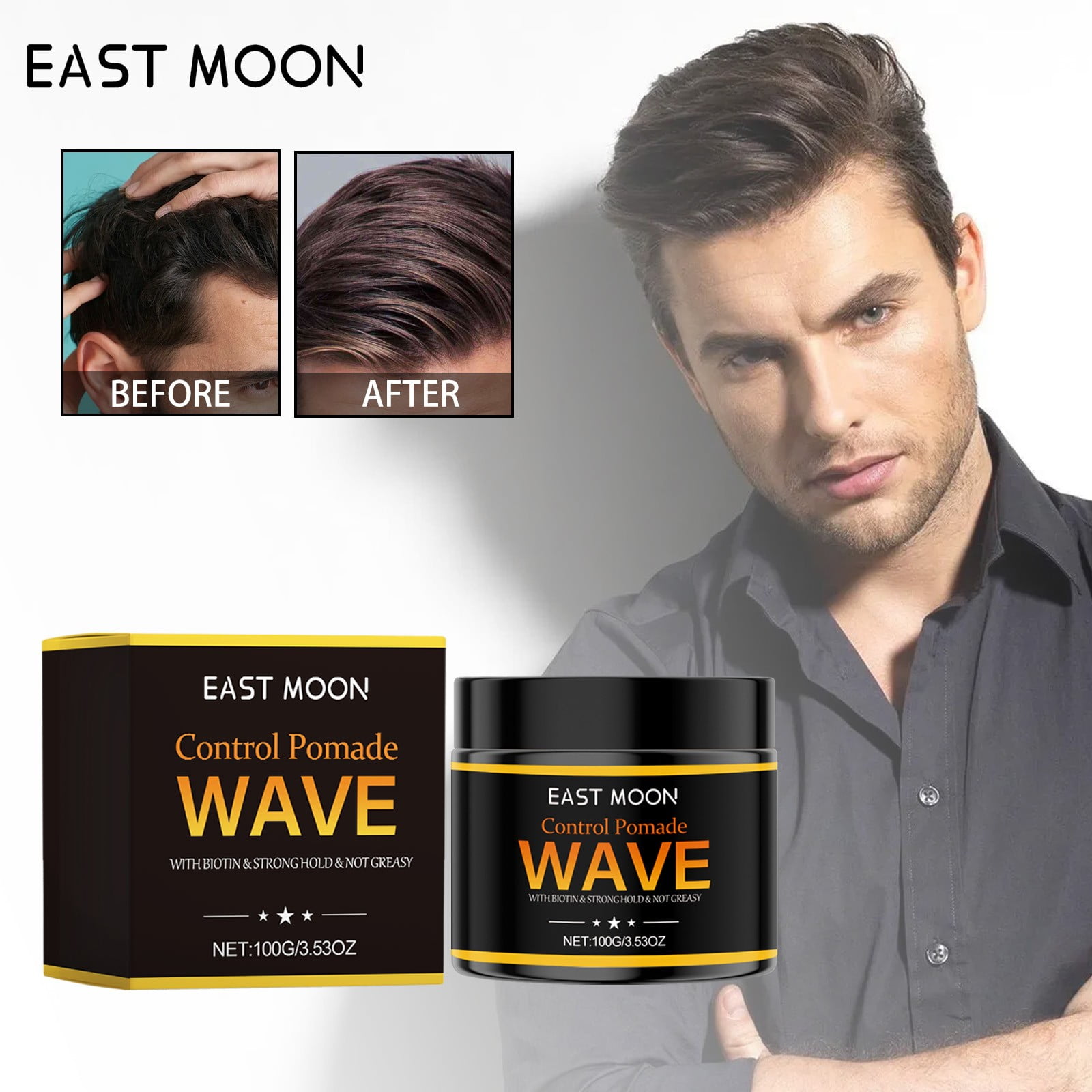 Click here for Herunwer Wave Pomade For Men  Natural Easy Wash 36... prices