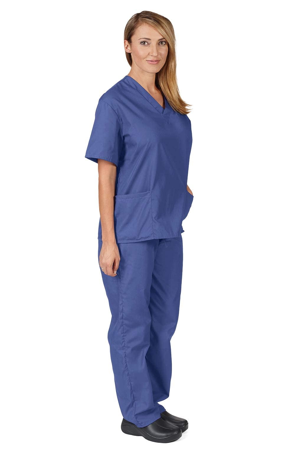 ACTIVE UNIFORMS Women Scrub Set Medical Scrub Top and Pants (Ceil Blue ...