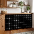 Black Checkered Cabinet Curtains for Kitchen 32"W x 55"L, Modern ...