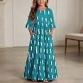 AHTJRT Girls Striped Sun Dress Summer Fashion A-Line Swing Flounce Maxi ...