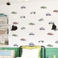 30 Piece Watercolor Multicolor Car Wall Decal Set Peel and Stick for ...
