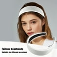 Unique Bargains White Headbands for Women, Faux Leather Headband for ...