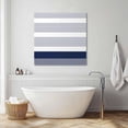 Canvas Print Wall Art Oil Paintings Abstract Navy Blue Stripe Line ...