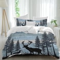 4 Piece Duvet Cover Set Cal king, Elk Forest Mountain Animal Shadow ...