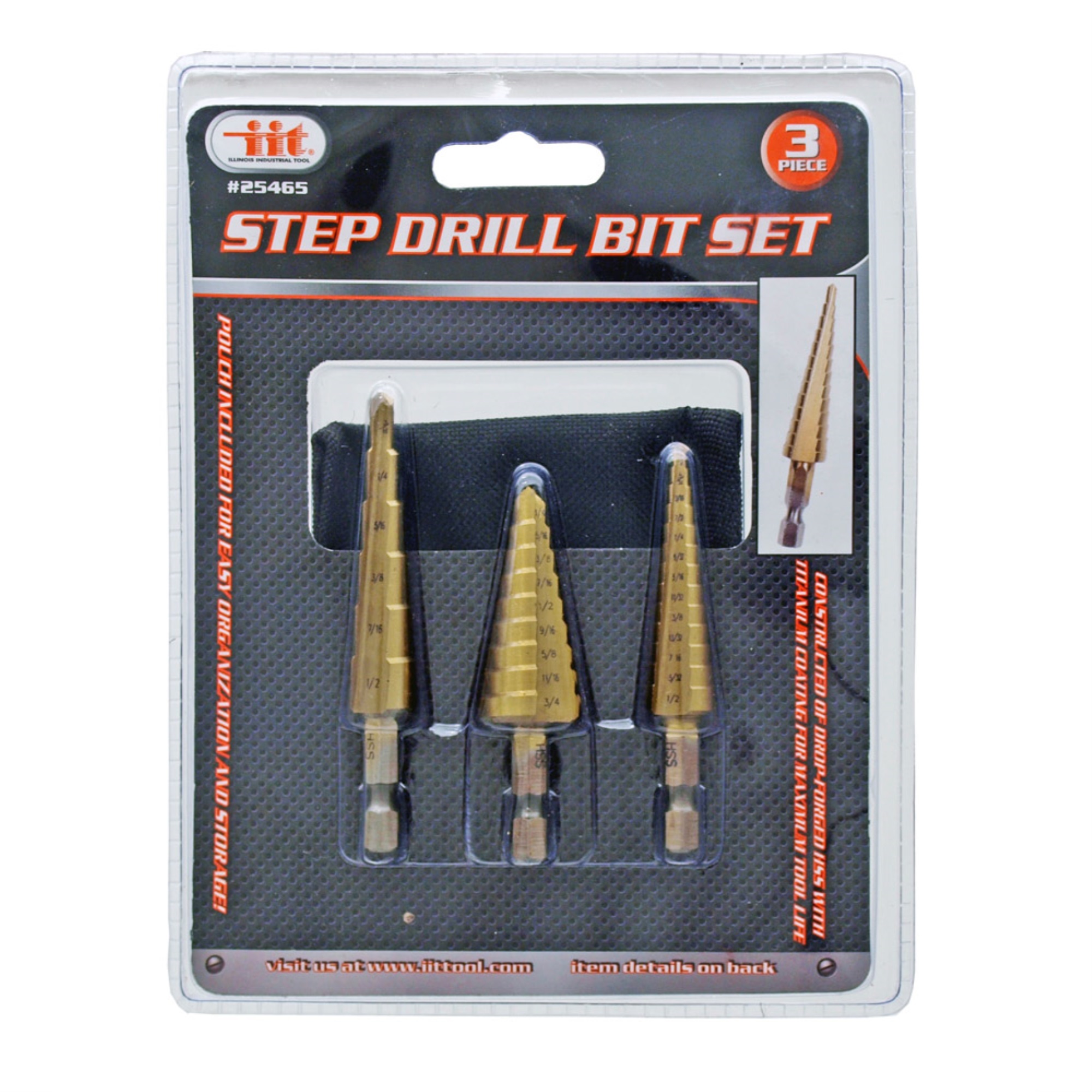 3-pc. Step Drill Bit Set - Walmart.com