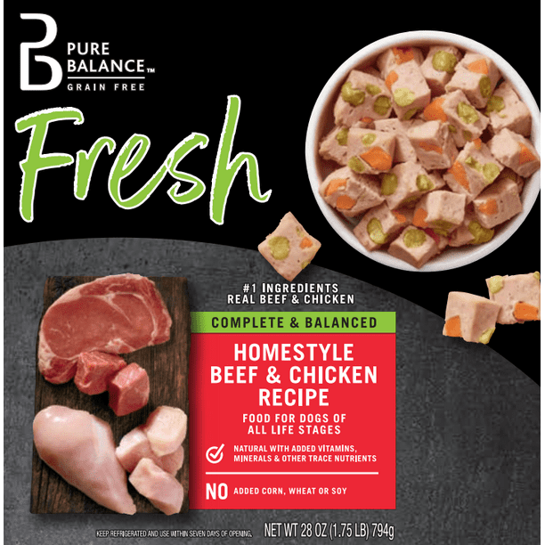 Pure Balance Fresh Grain Free Homestyle Beef & Chicken Recipe Dog Food ...