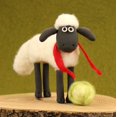 Felting Kit - Aardman Shaun the Sheep - on four legs Needle Felt Kit ...