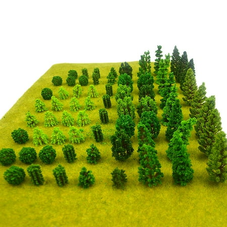 70pcs Mini Model Trees Model Train Scenery Mixed Miniature Trees ...
