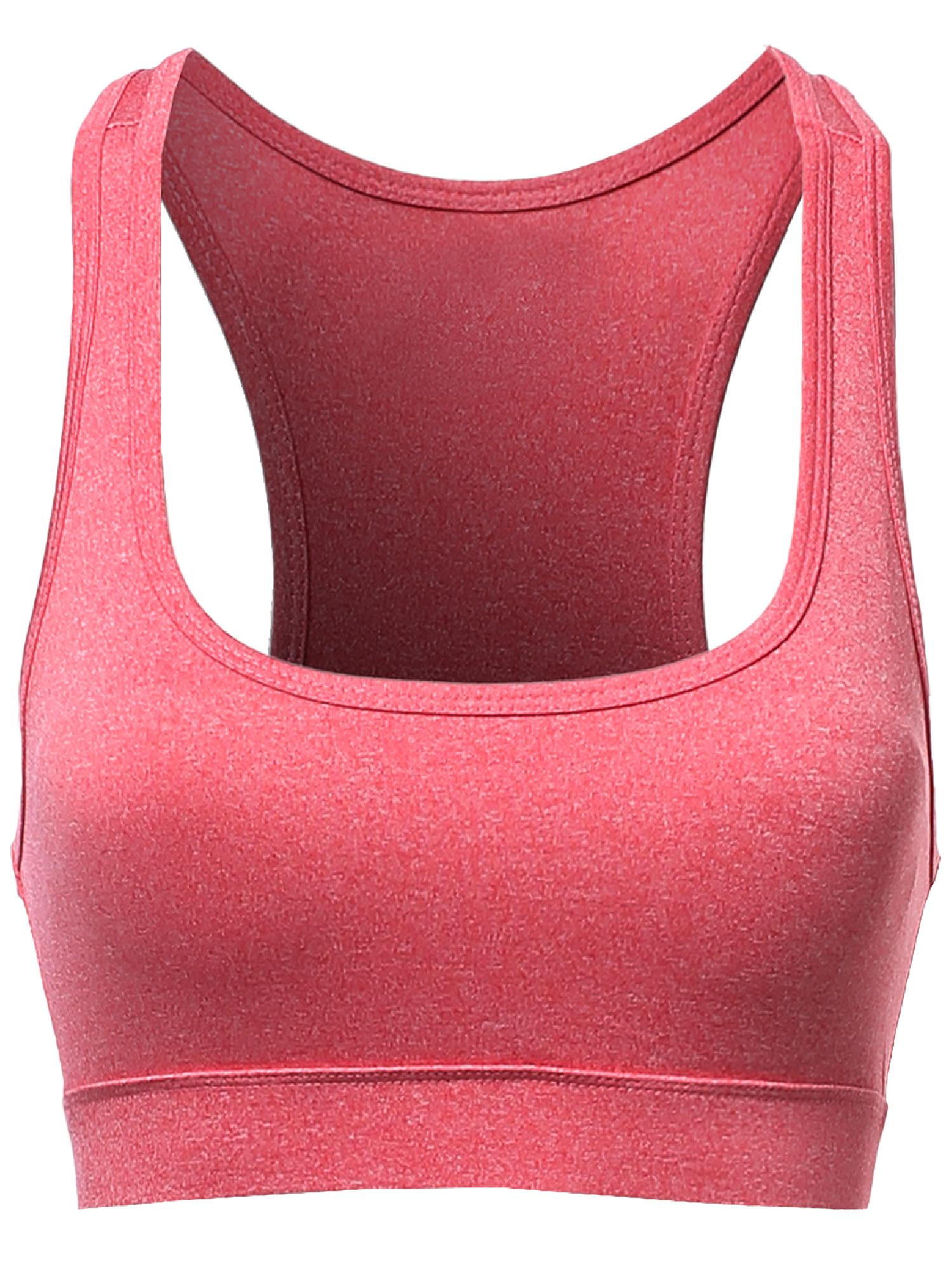 FashionOutfit Women's Basic Racerback Sporty Sport Bras - Walmart.com