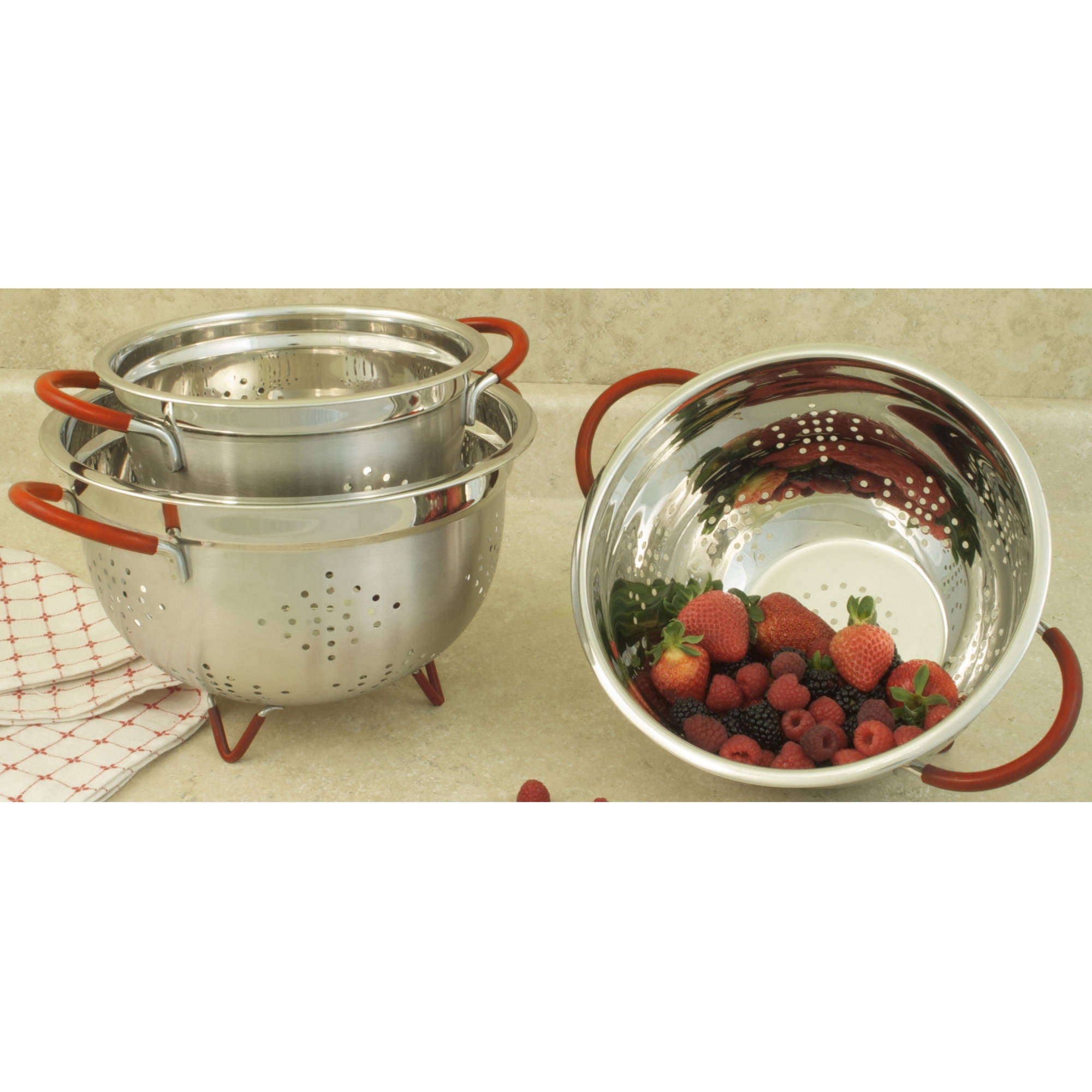 COOK PRO Colander with Red Handle - Walmart.com - Walmart.com