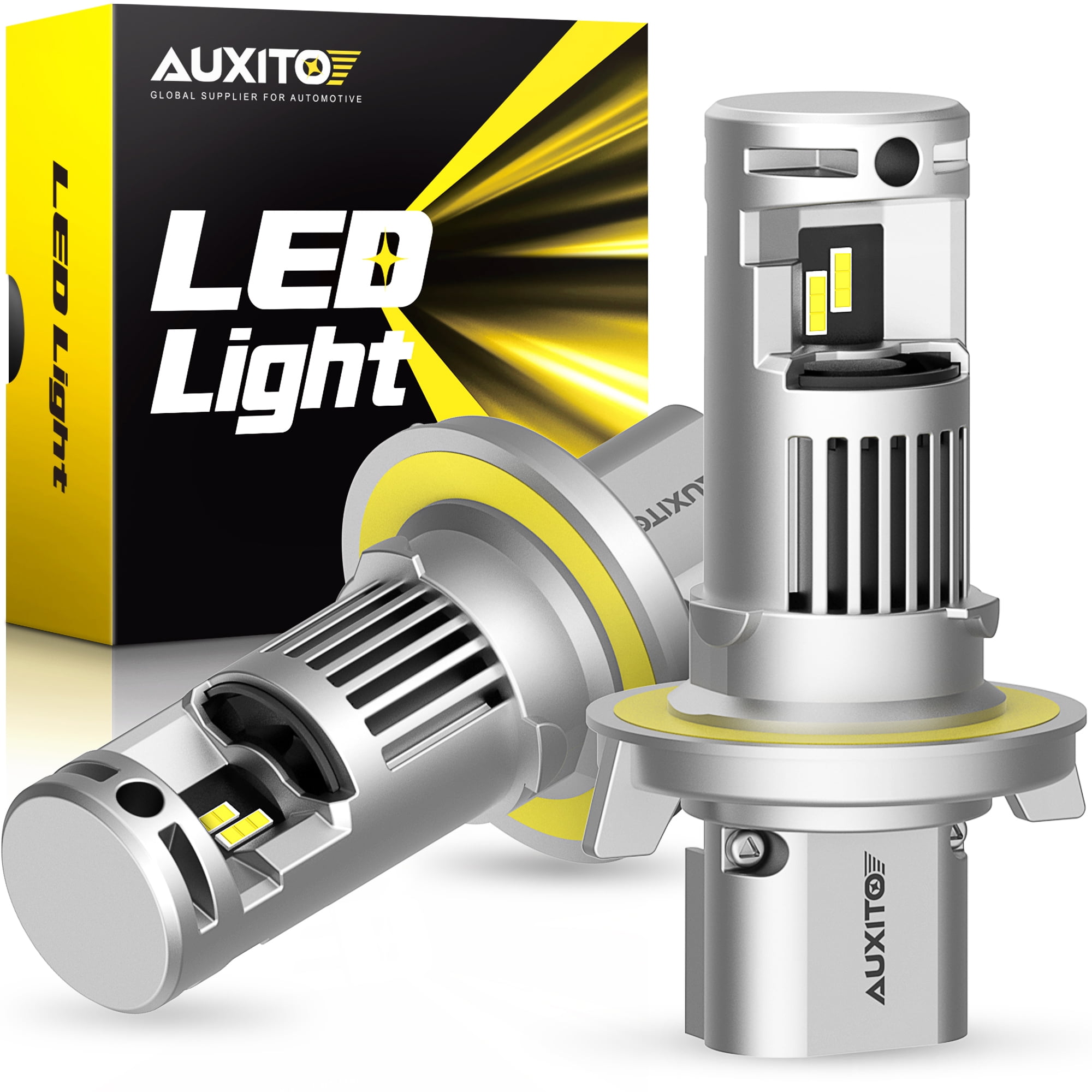 AUXITO H13 9008 LED Headlight Bulbs, 100W 20000LM, 600% Brightness ...