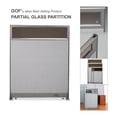 GOF Freestanding Partition (90"W x 60"H) Straight Run Partial Glass ...