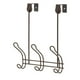 Mainstays Bronze Finish Over-the-Door 3 Hook Rack - Walmart.com