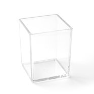 Deflecto Stackable Storage Caddy Organizer, 3 Containers, White/Clear ...