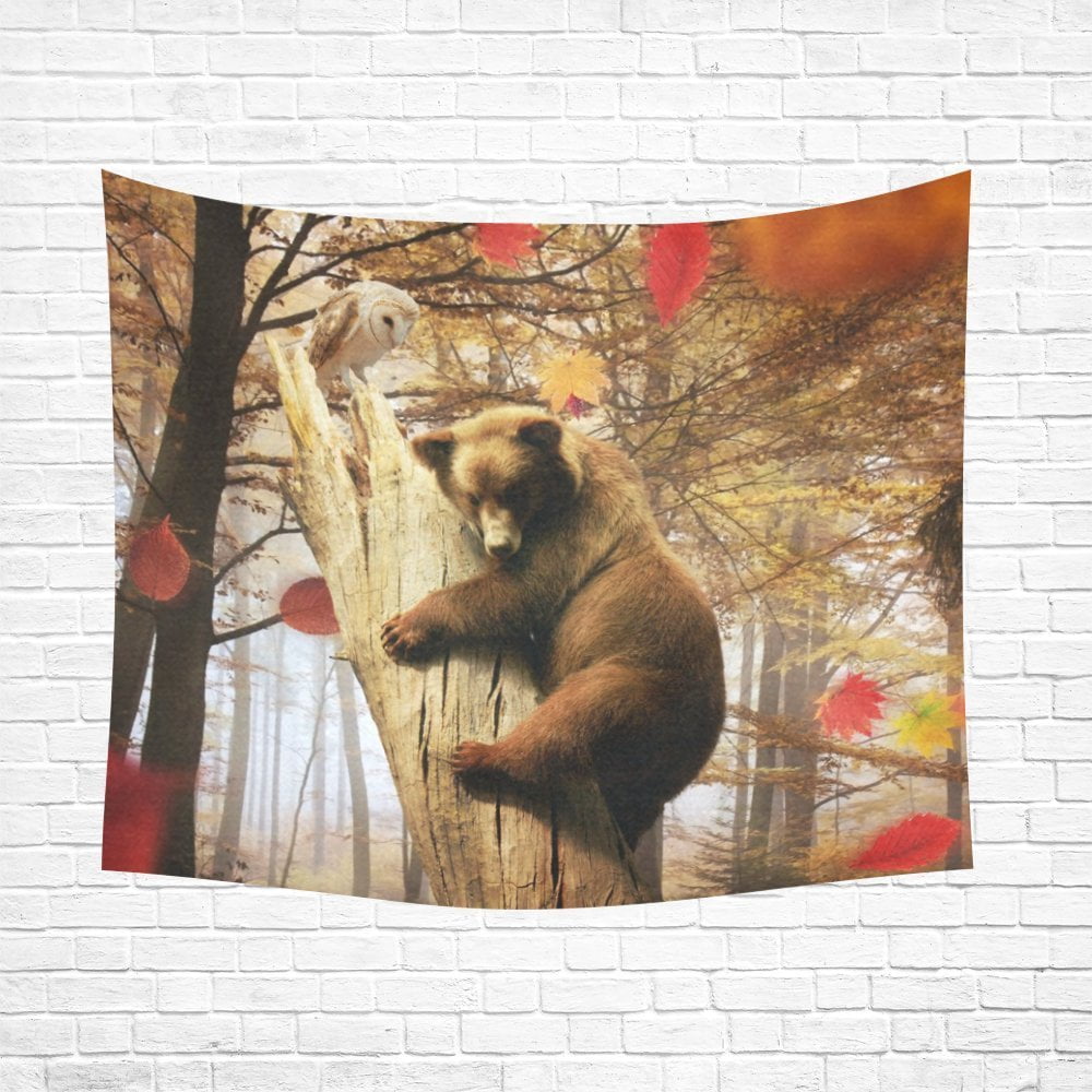 MYPOP Cute Bear Wall Tapestry 51x60 inches Wall Hanging Tapestries ...