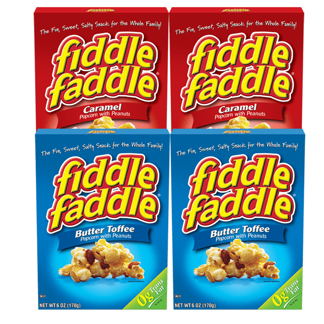 NS Fiddle Faddle Butter Toffee & Caramel Popcorn with Peanuts 6oz ...