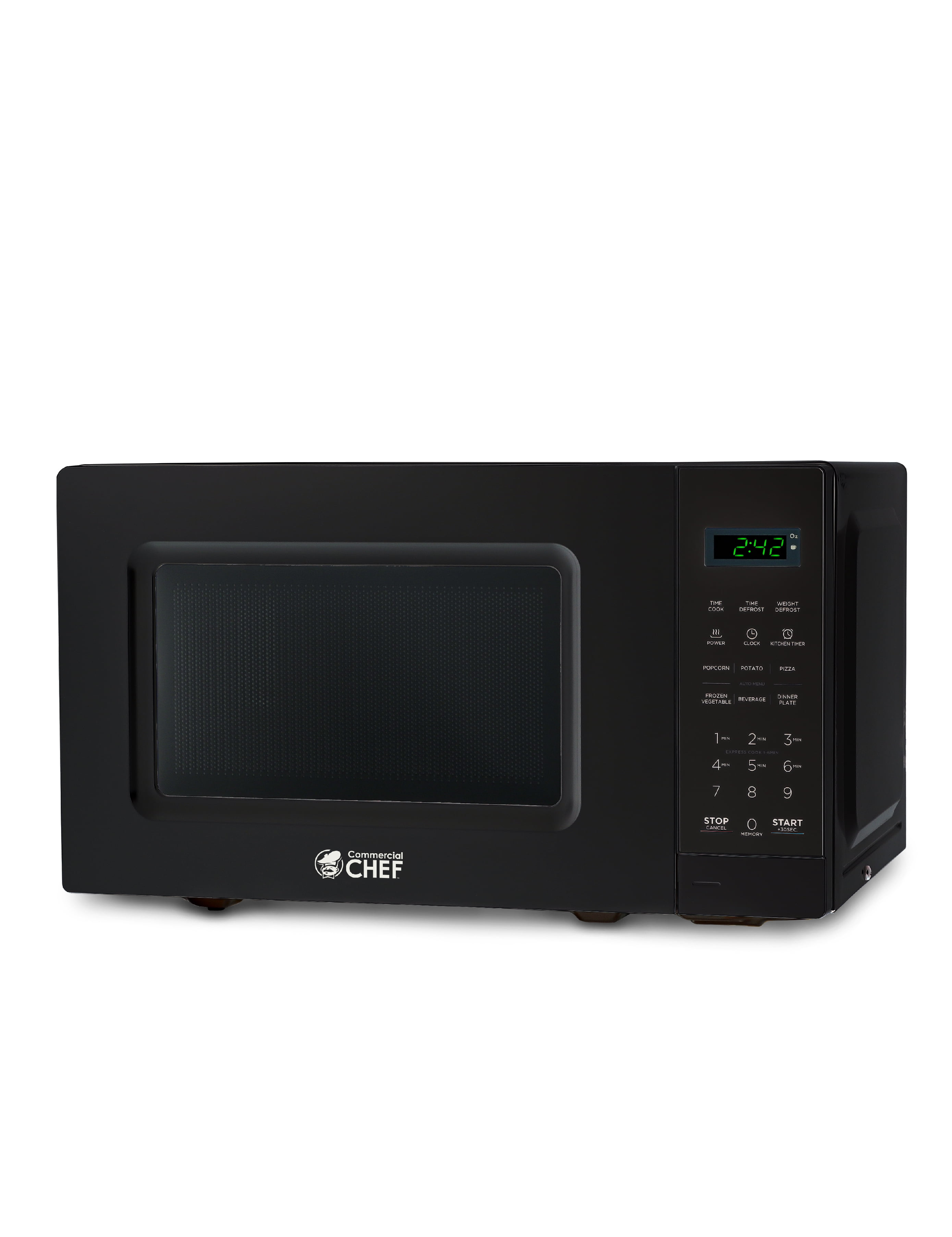 COMMERCIAL CHEF 0.7 cu. ft. Countertop Microwave Oven, Black - Walmart.com