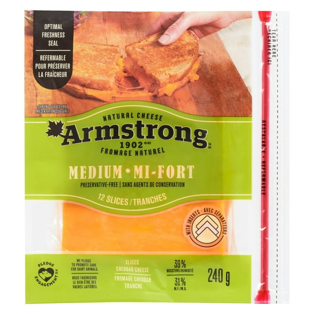 Armstrong Medium Cheddar Cheese Slices - Walmart.ca